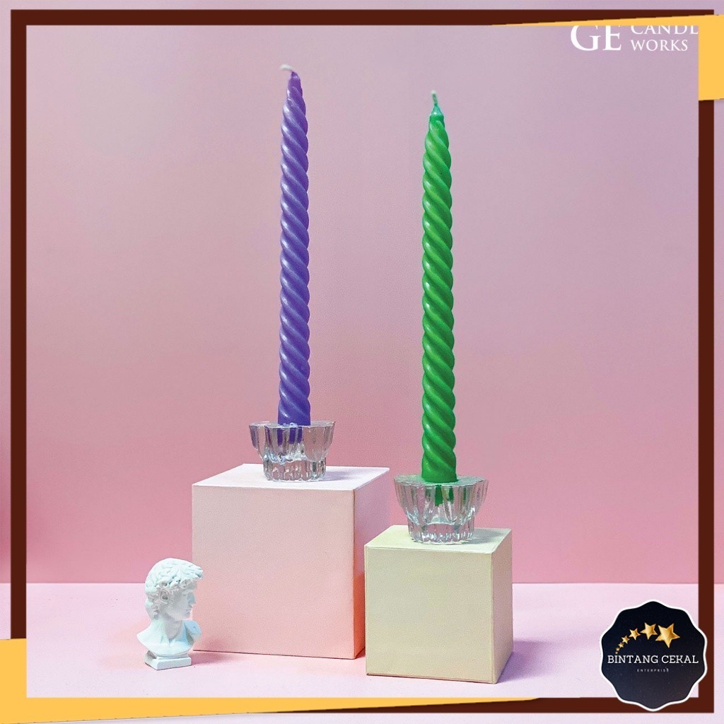 BC Colorful Long Pole Candle Cake Topper 4pcs/Box Decoration Birthday ...