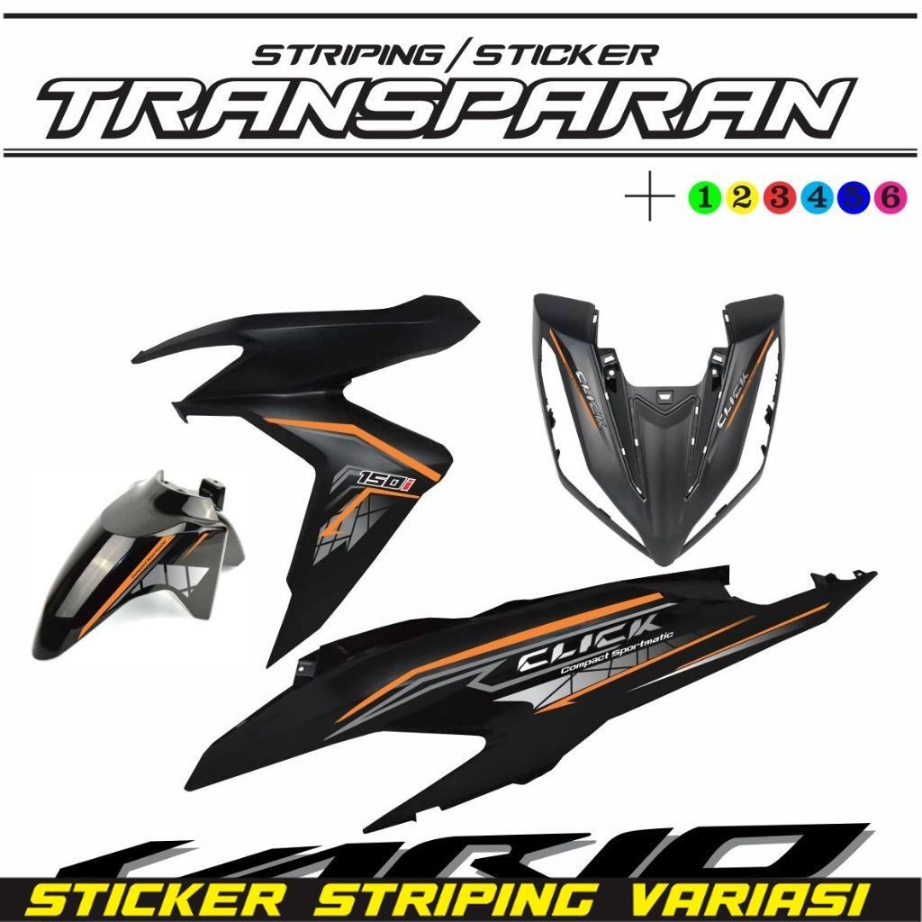 Sticker/sticker UV STRIPING Transparent VARIO NEW125-150 Simple Elegant ...