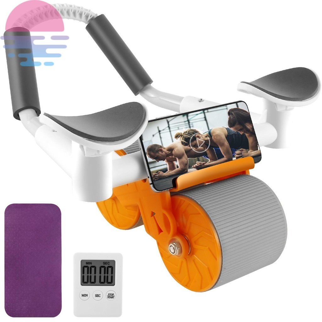 Automatic Rebound Ab Roller Wheel with Timer Quiet Abdominal Wheel with ...