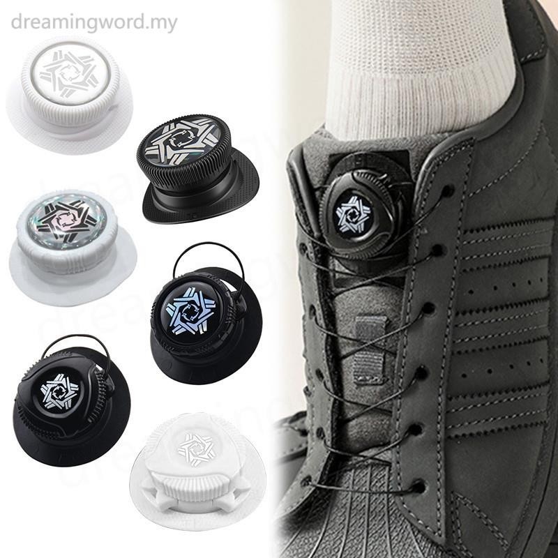 1 Pair Automatic No Tie Shoelaces Rotating Buckle Elastic Shoelaces For ...