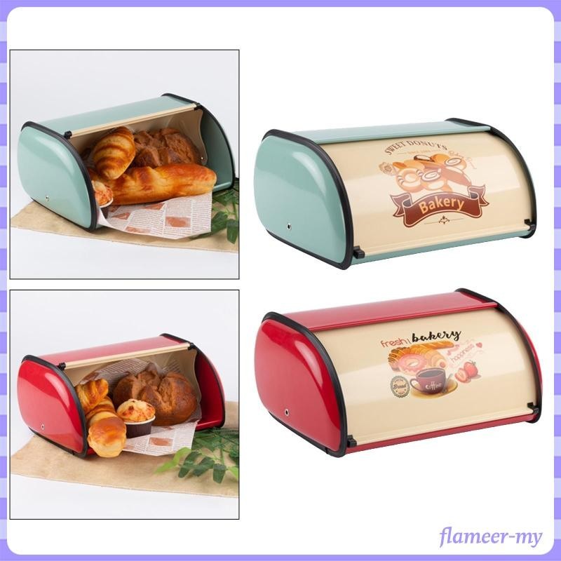 [FlameerMY] Metal Bread Box, Countertop Bread Storage, Bread Boxes with ...
