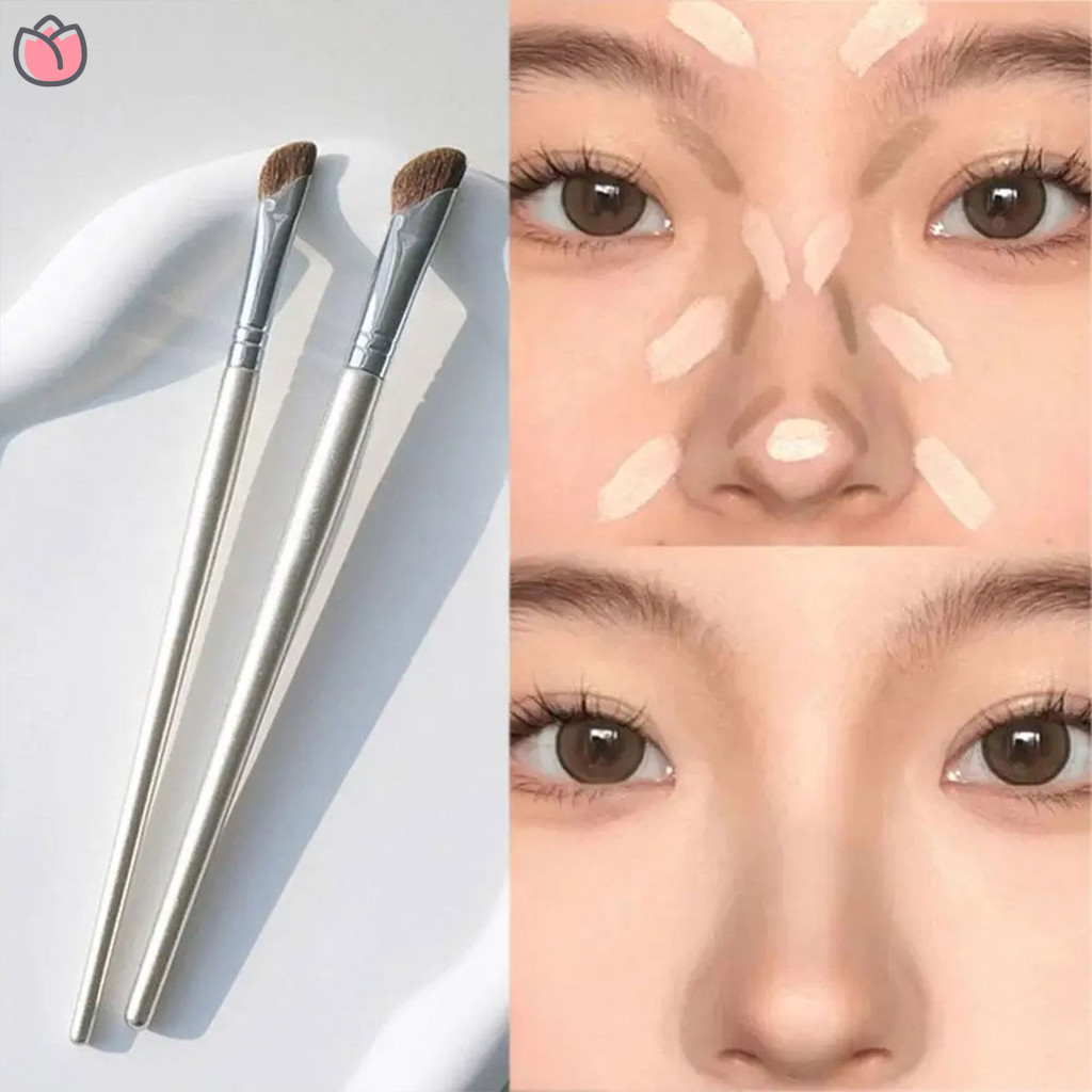 New semi-fan-shaped nose shadow brush with sickle-shaped oblique head ...