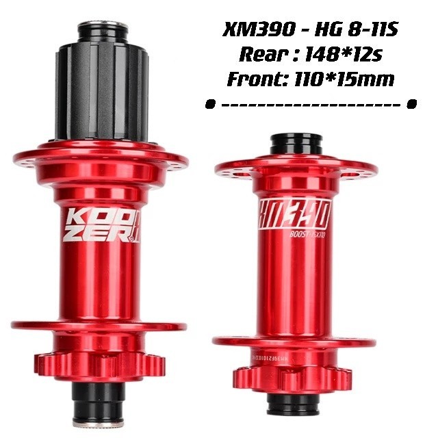 KOOZER XM390 REAR Hub BOOST Hubs 32H Mountain Bike Bearing 6 bolt MTB ...