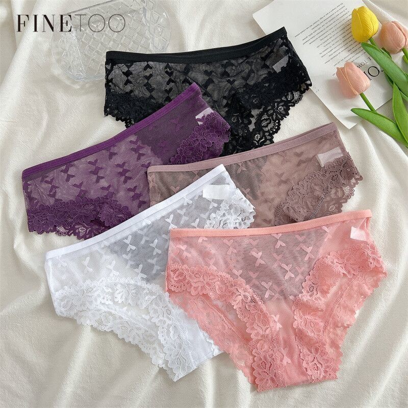FINETOO Seamless Lace Panty for Women Soft Lingerie Soft and Breathable ...