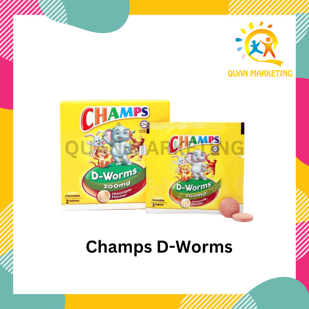 CHAMPS D-Worms 6 (2's) | Shopee Malaysia