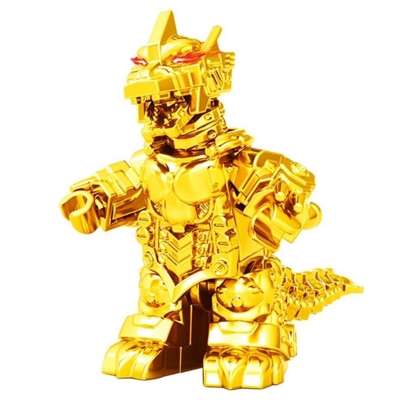 Golden Godzilla Compatible Lego Building Blocks Doll King Kong Ghidorah ...