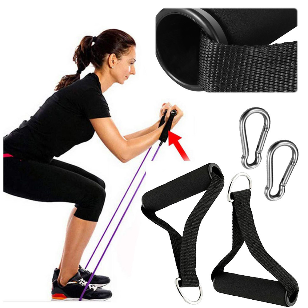 AIGONI™ 2Pcs Exercise Band Handles Anti-Slip Fitness Strap Attachment ...