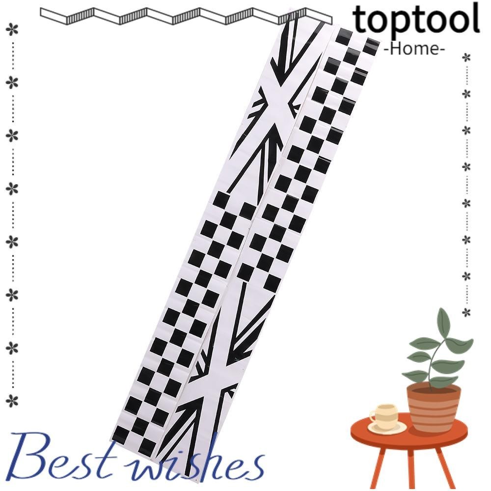 TOPTOOL Self-Adhesive Side Strip Decal, Black 18*180cm Car Body Side ...