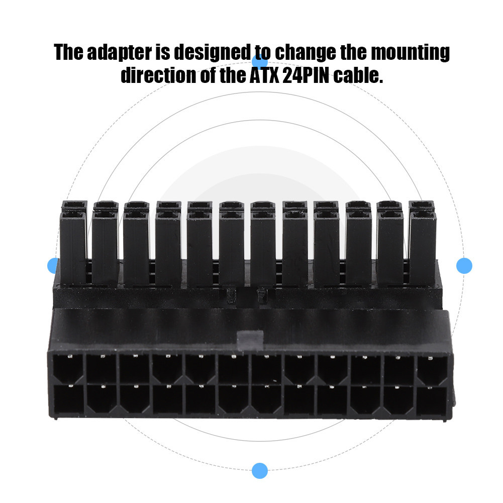 Supergoodsales 24-Pin Female To Male 90 Degree Right Angle ATX Power ...