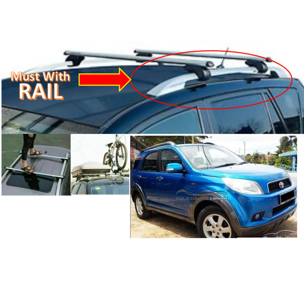 JYK Toyota Rush 7 Seater (2008-2017) Aluminium Roof carrier Cross Bar ...