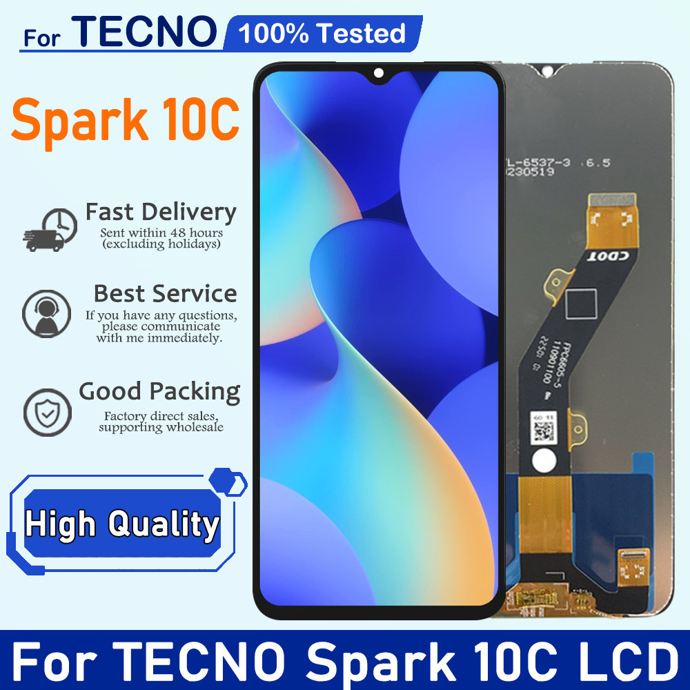 6.6" Original LCD For Tecno Spark 10C KI5k KI5m LCD Screen With Touch Screen Digitizer Assembly ...