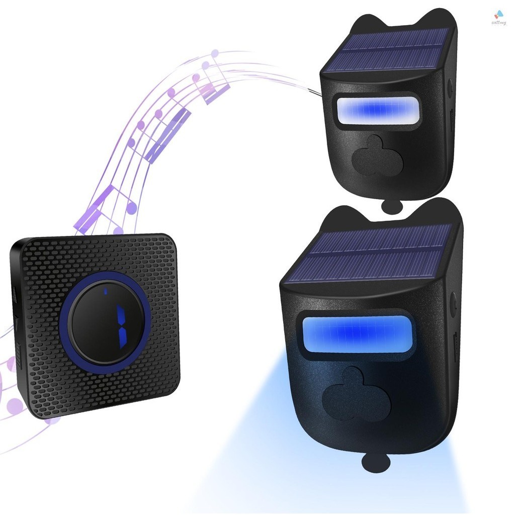 Solar Driveway Alarm 984ft Long Range Wireless Driveway Alarm IP60 ...