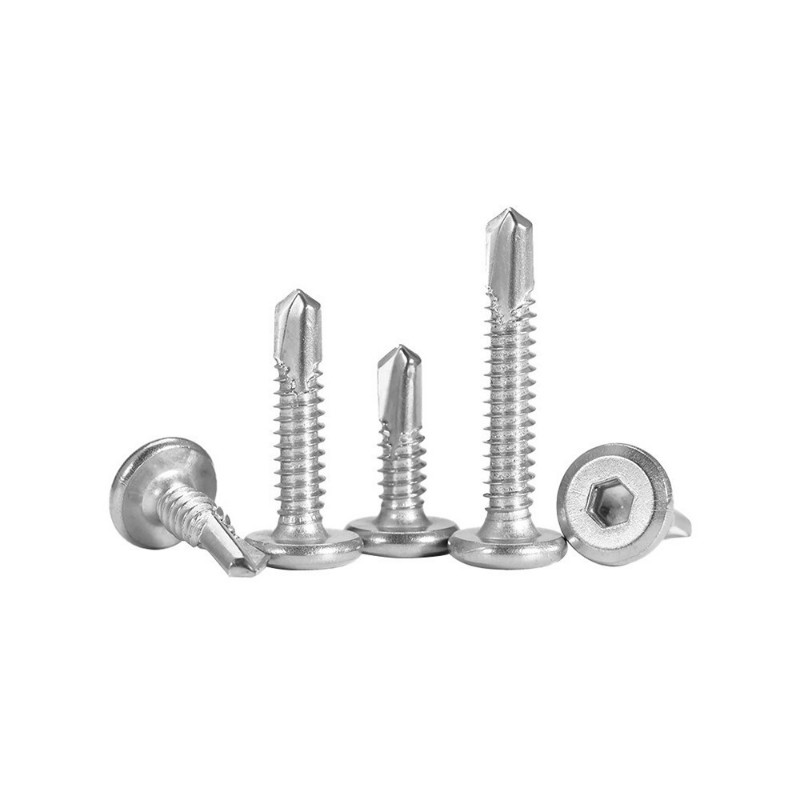 [YSL] 410 Stainless Steel Flat Head Hexagon Socket Drill Tail Self-Tapping Screw Dovetail Self ...