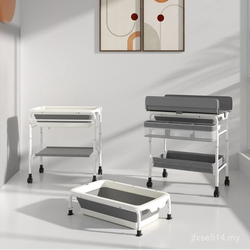 Foldable Baby Bathtub Nursing Table Newborn Diaper Changing Table Baby ...