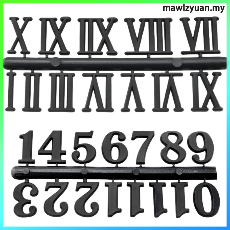 Clock Number Plate Digital Wall Black Numerals Kit Old Parts Numbers ...