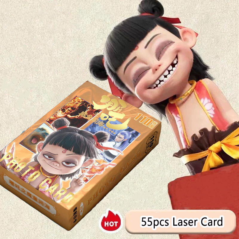 55pcs Anime Ne Zha 2 MOTONGNAOHAI Photocards Nezha Aobing Characters 3 ...