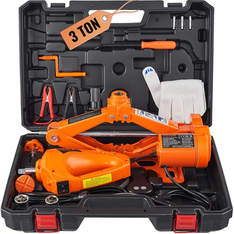 VEVOR Electric Car Jack 3 Tons/6600 lbs 12V Electric Scissor Jack ...
