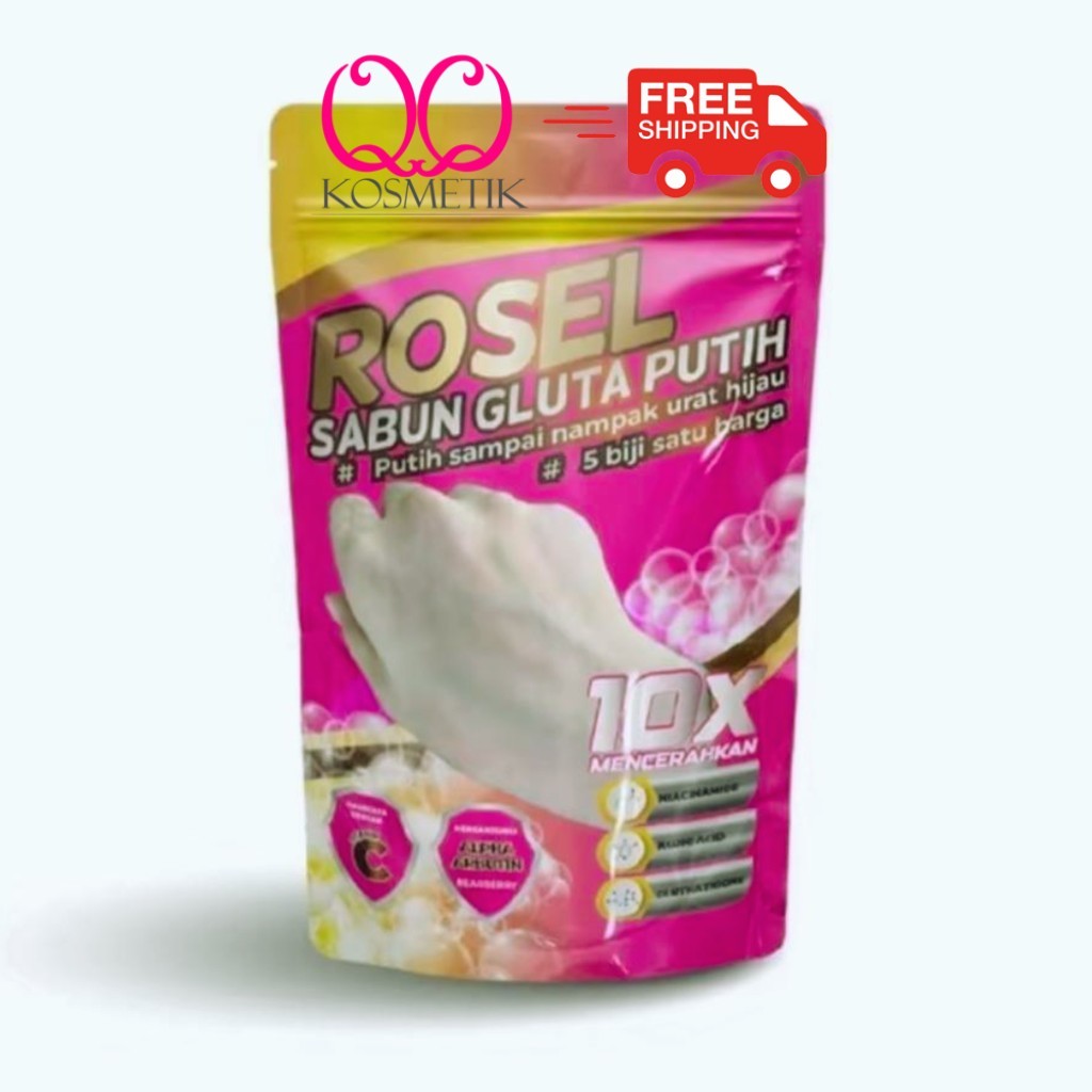 ROSEL Sabun Gluta Putih 5s Bar Soap Body Sabun Badan Vitamin C 250gm ...