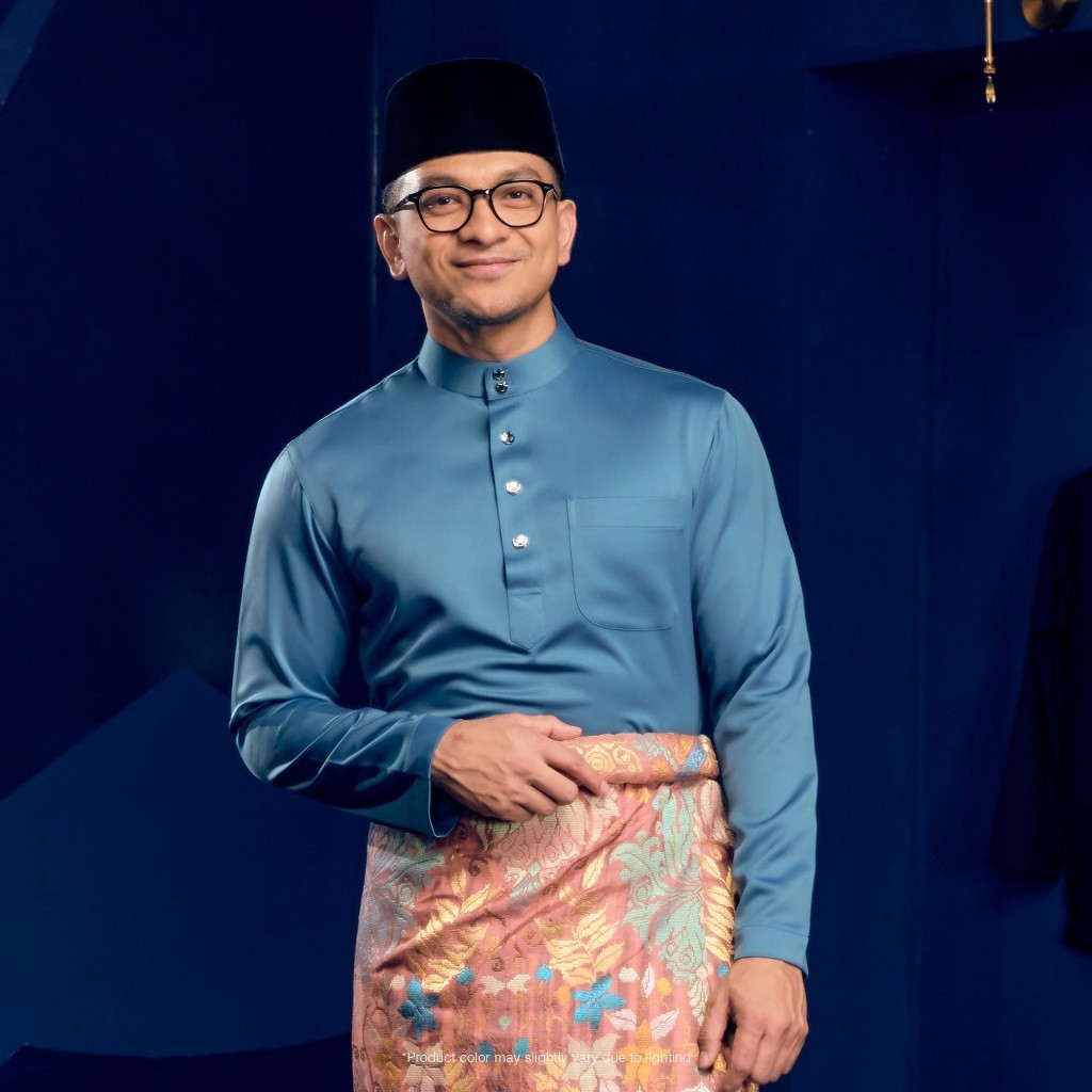 Ready Stock Tema Biru - Baju Melayu Slim Fit Bulan Bintang HQ 2025 (NEW ...