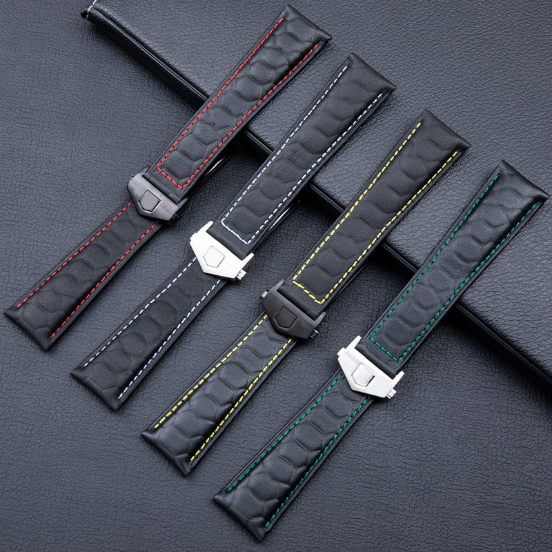 Premium Imported Soft Calfskin Tire-Pattern Watch Band – Compatible ...