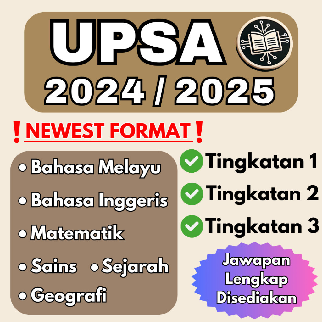 [PDF Softcopy] UPSA 2024/2025 Tingkatan 1 2 3 Kertas Ujian Pertengahan Sesi Akademik SMK Paper ...