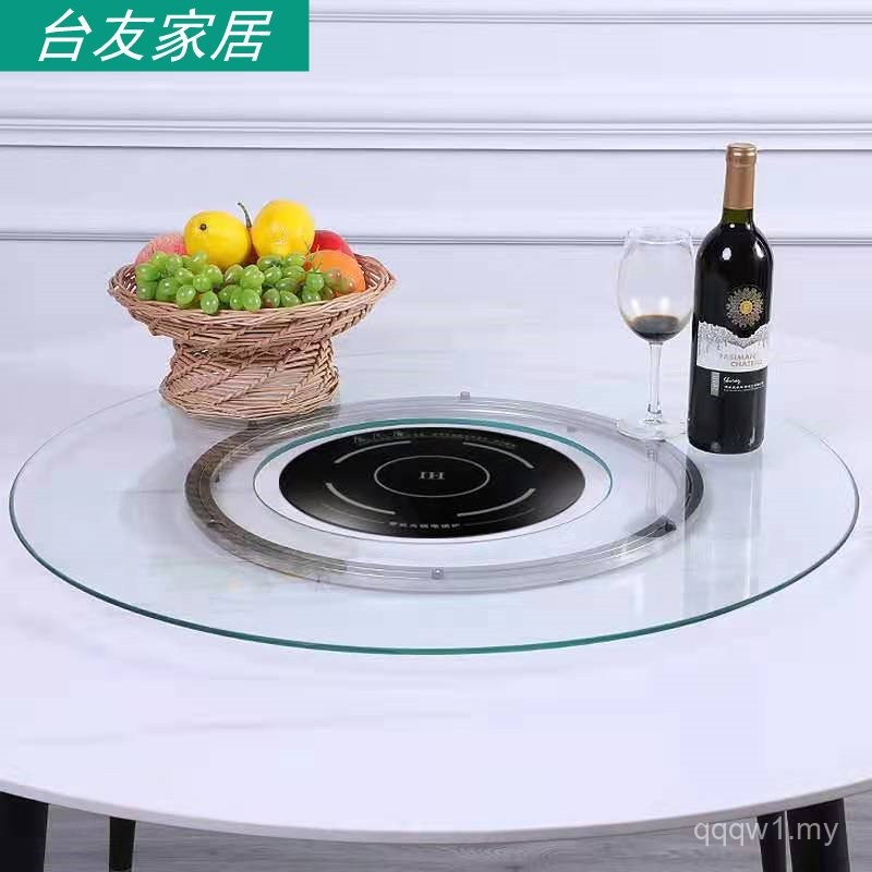 Hot Pot Turntable Tempered Glass Dining Table Turntable Household Hot ...