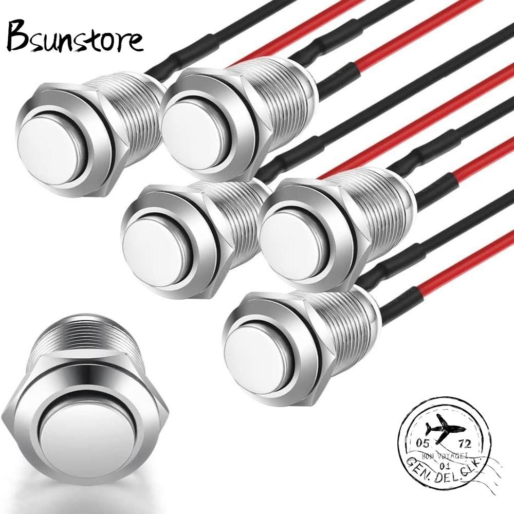 BSUNS1 Push Button Switch, 12mm Prewired, High-quality Latching ...