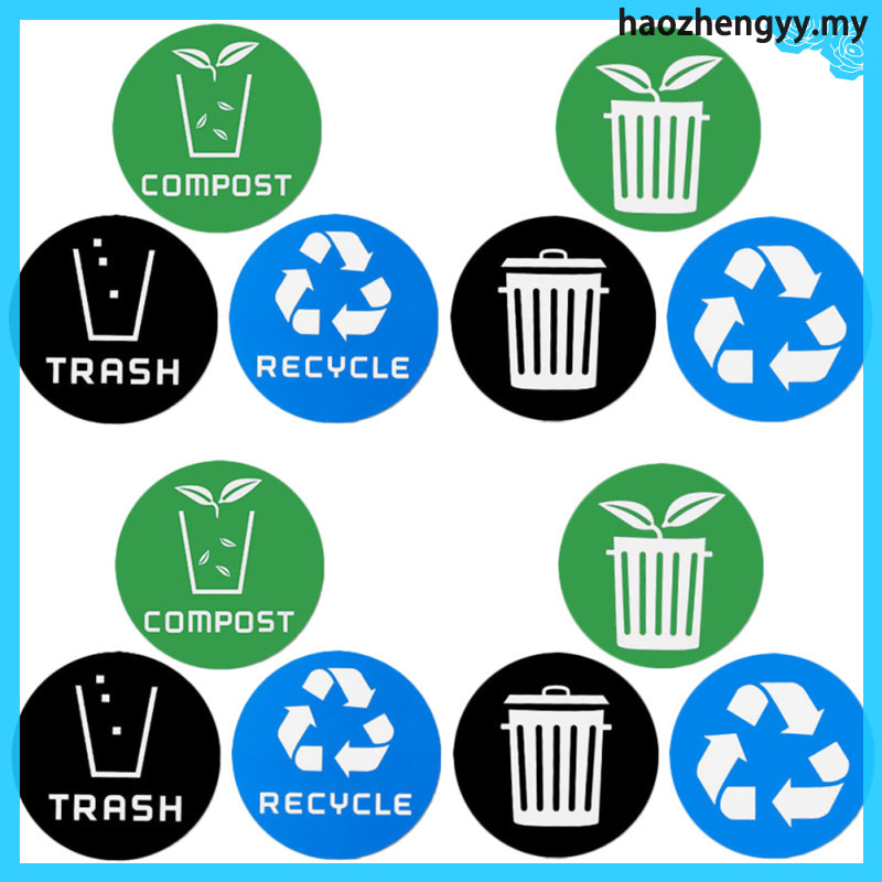 Trash Can Recycle Sticker Recycling Stickers for Labels Compost Bin ...