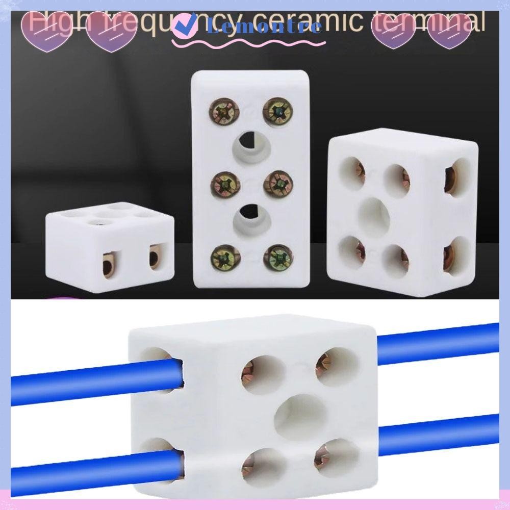 LEMONTRE Ceramic Wiring Terminal Block, 1 In 1 Out High-temperature ...