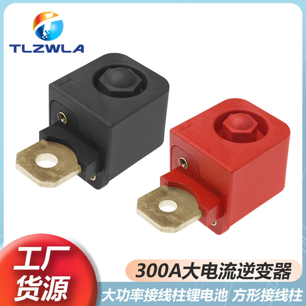 Pure Copper Gold-Plated High Current 300A M6/M8 Terminal Post Banana Socket Square Inverter ...