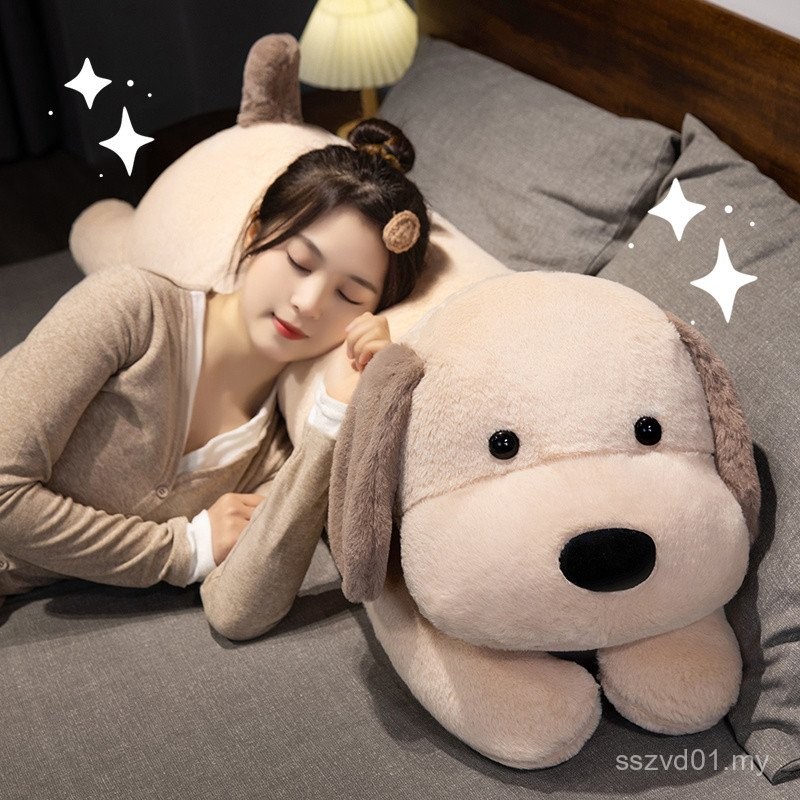 Cute Long Pillow Bedroom Large Pillow Bedside Dog Plush Toy Sleeping ...