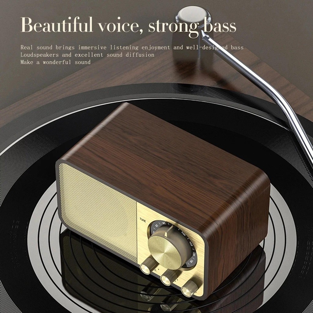 Bluetooth Speaker Retro Classic Speaker Retro Radio Wireless Bluetooth ...