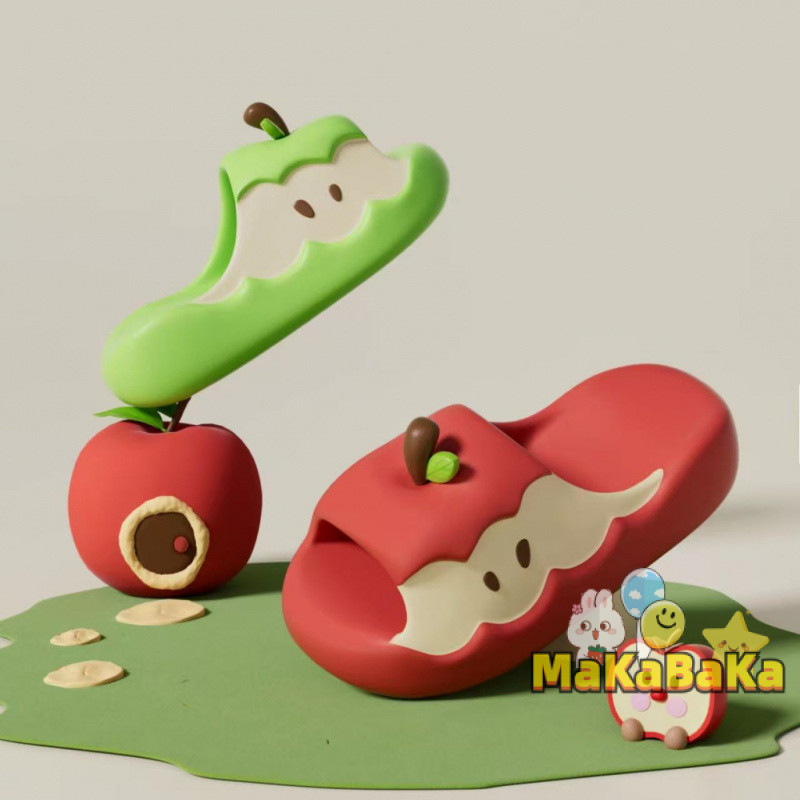 Cartoon Cartoon Apple Slippers 2025 Summer Home Slippers Cute Green ...