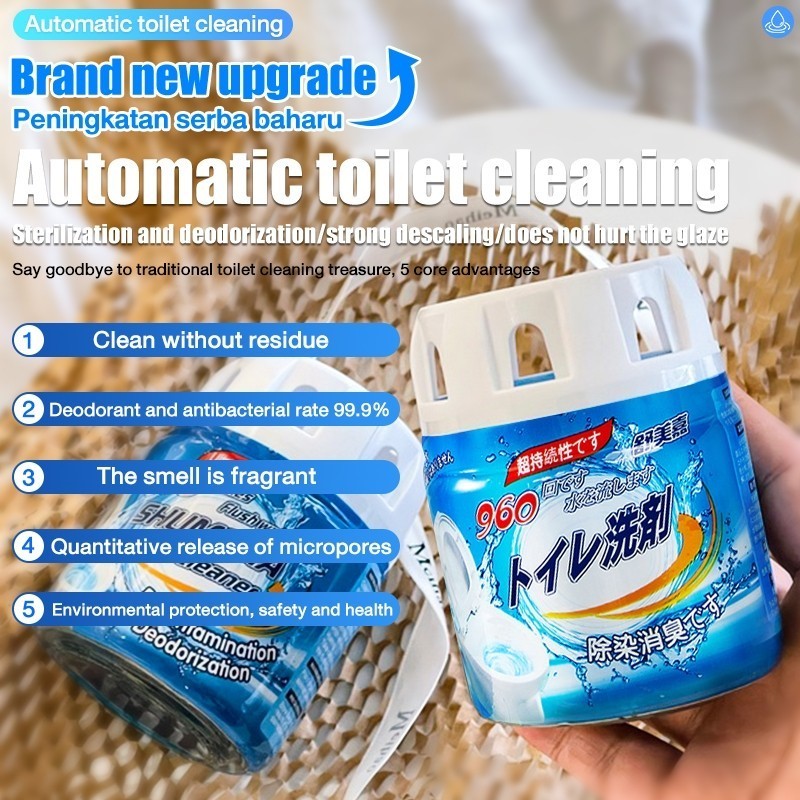 Toilet Bowl Automatic Cleaner 350g Flush The Toilet 3000 Times 180 Days ...