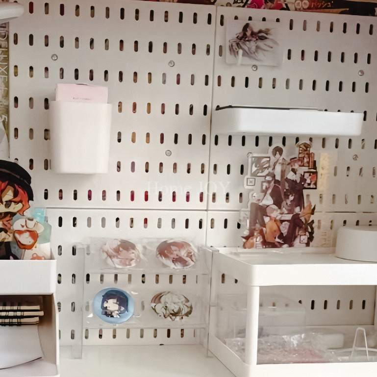 Pegboard Table Orifice Plate Storage Shelf Free Perforated Wall Display ...