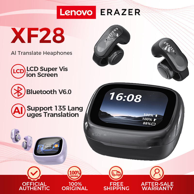 Lenovo ERAZER XF28 Al Translator Earbud Wireless Earphone Bluetooth 6.0 ...