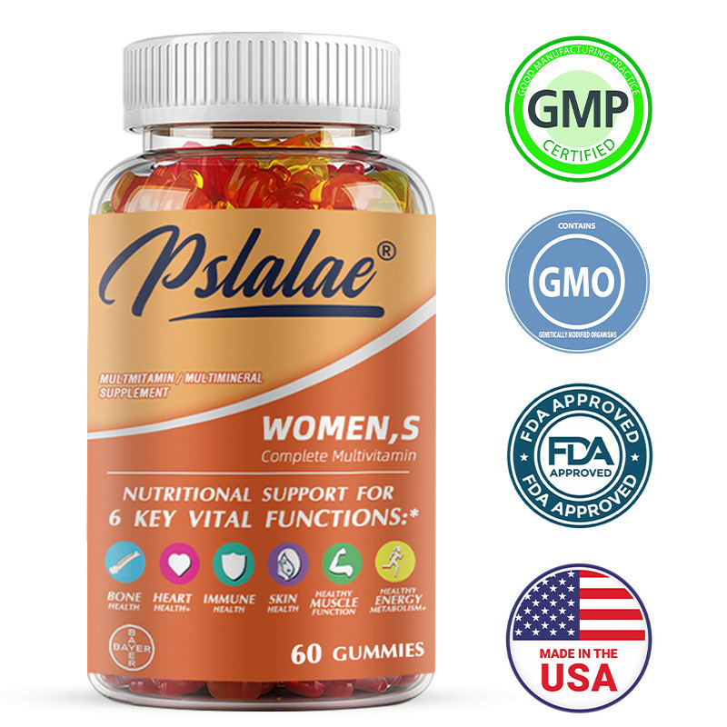 Pslalae Gummy Multivitamins with Vitamins A, C, D, E, B6, B-12, Biotin ...