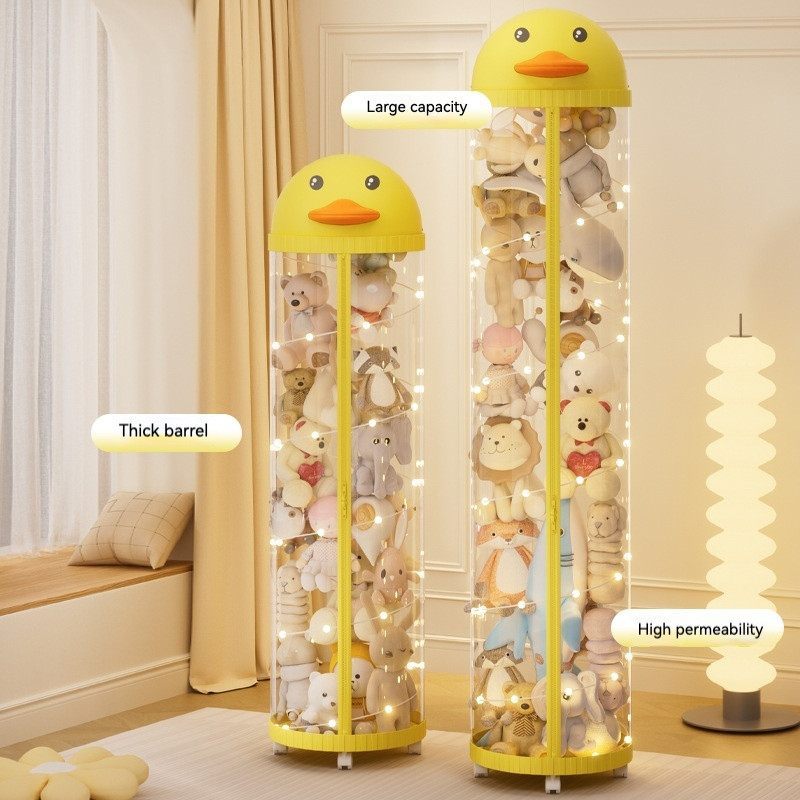 Zipper Type Plush Doll Storage Bucket Children Doll Doll Artifact Doll ...