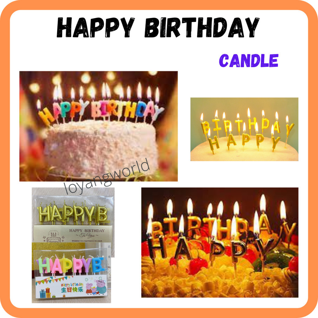 Happy Birthday Candle Letters Happy Birthday Baking Party Small Candles ...