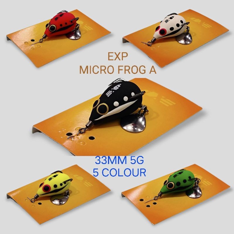 KATAK CASTING EXP MICRO FROG A 33MM 5G RUBBER SOFT FROG 5 COLOUR (MADE ...