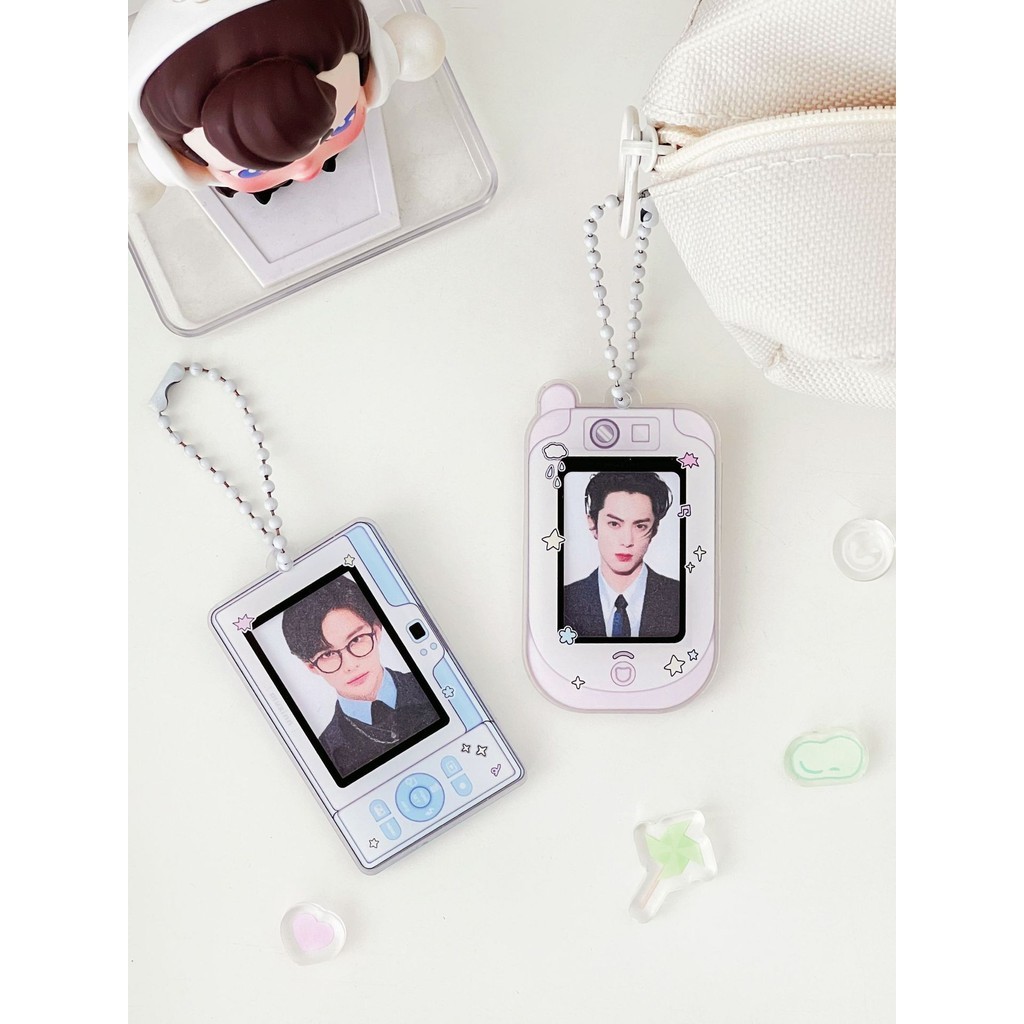 Ins Digital Code Acrylic Card Holder 1-inch Small Card Display Pendant ...
