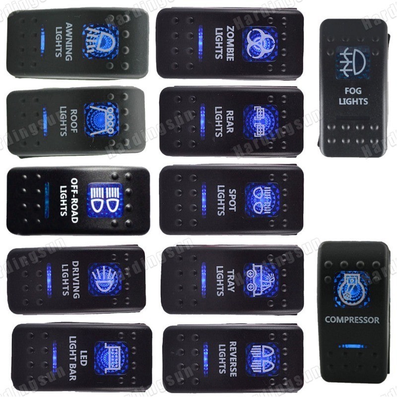 1piece Waterproof Switch Fog Light Spot Light Roof Light Switches 12V ...