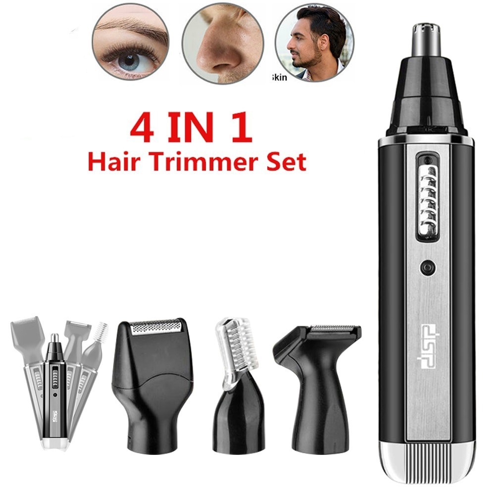 DSP Electric Nose Ear Hair Trimmer USB Rechargeable Beard Eyebrow Razor ...