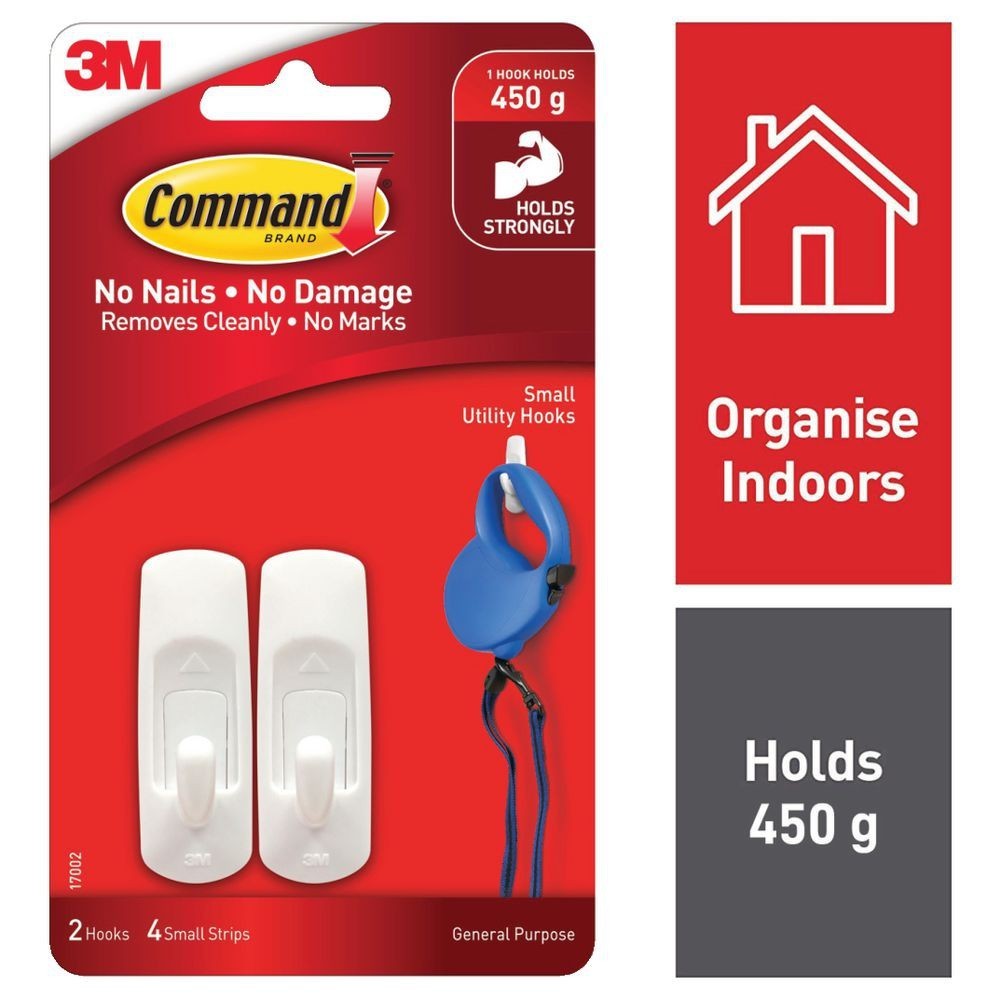 3M Command 17002 450g Organize Hook Wall Organizer General Purpose Coat ...