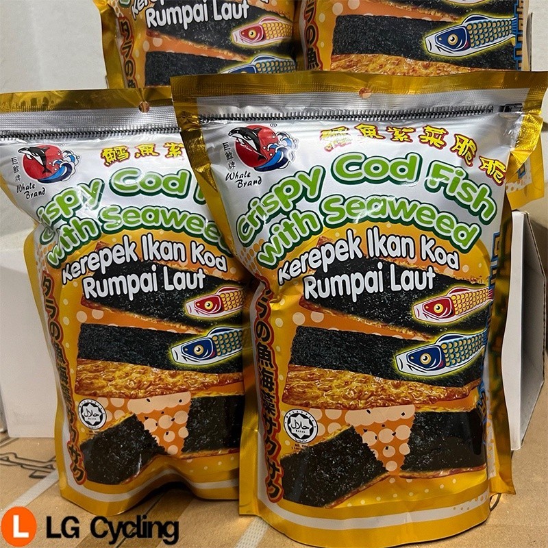 Whale Brand Ikan Kod Rumpai Laut 60g Sedap Crispy Halal Kerepek Rumpai ...