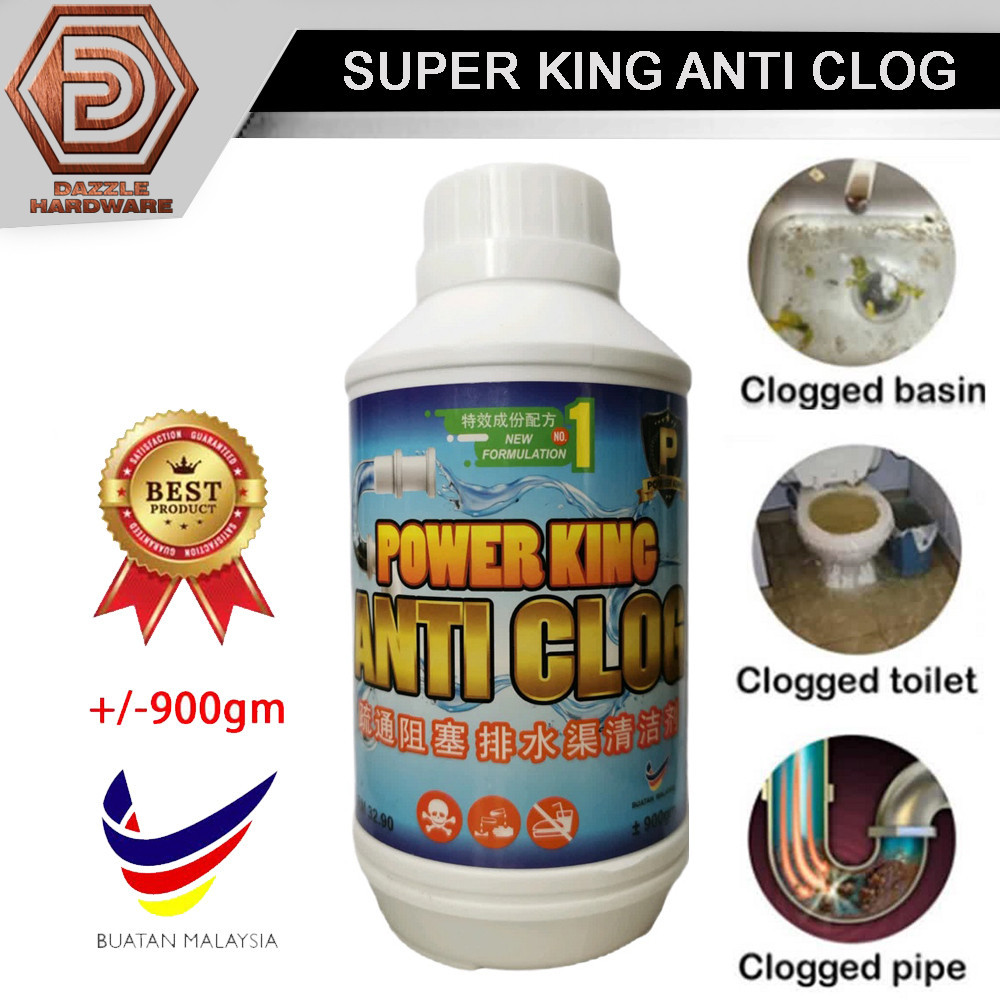 No.1 Power king anti clog Delog solution sink declog basin decloh ...