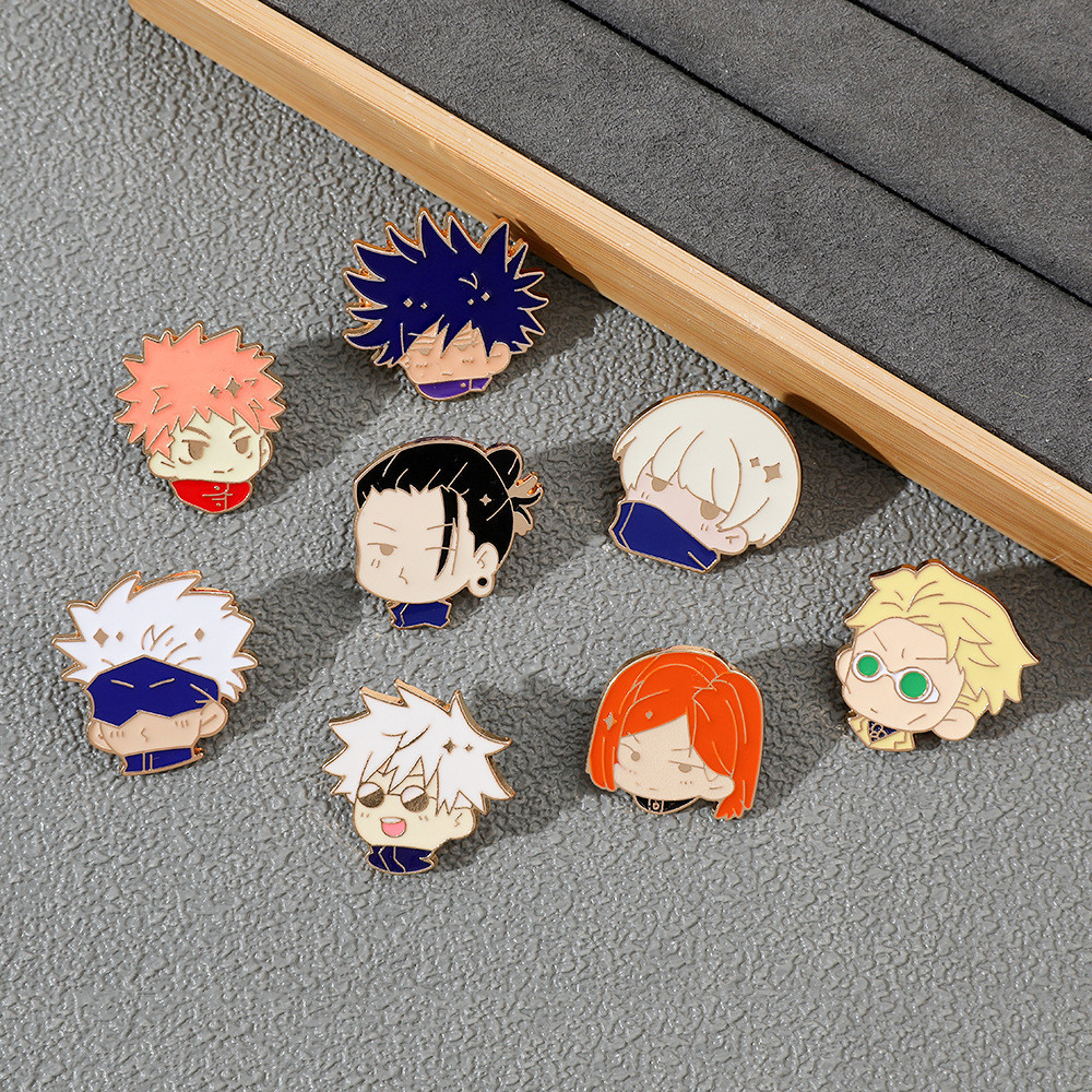 Jujutsu Kaisen Gojo Satoru Brooch Anime Cute Badges Yuji Megumi Nobara ...