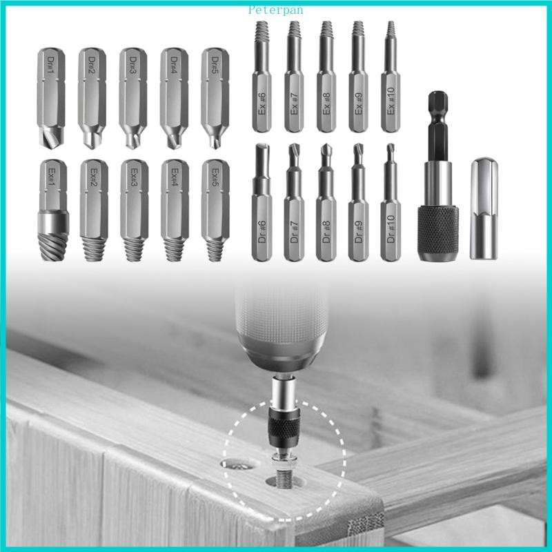 RPAN 22Pcs Damaged Screw Extractor Kit Disassemble Screws Bolt Stud ...