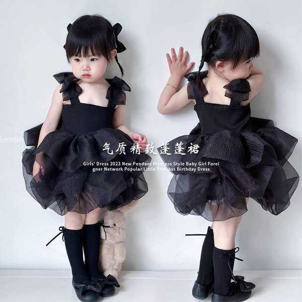 Gaun gadis 2024 gaya baru puteri sling bayi perempuan gaya barat ...
