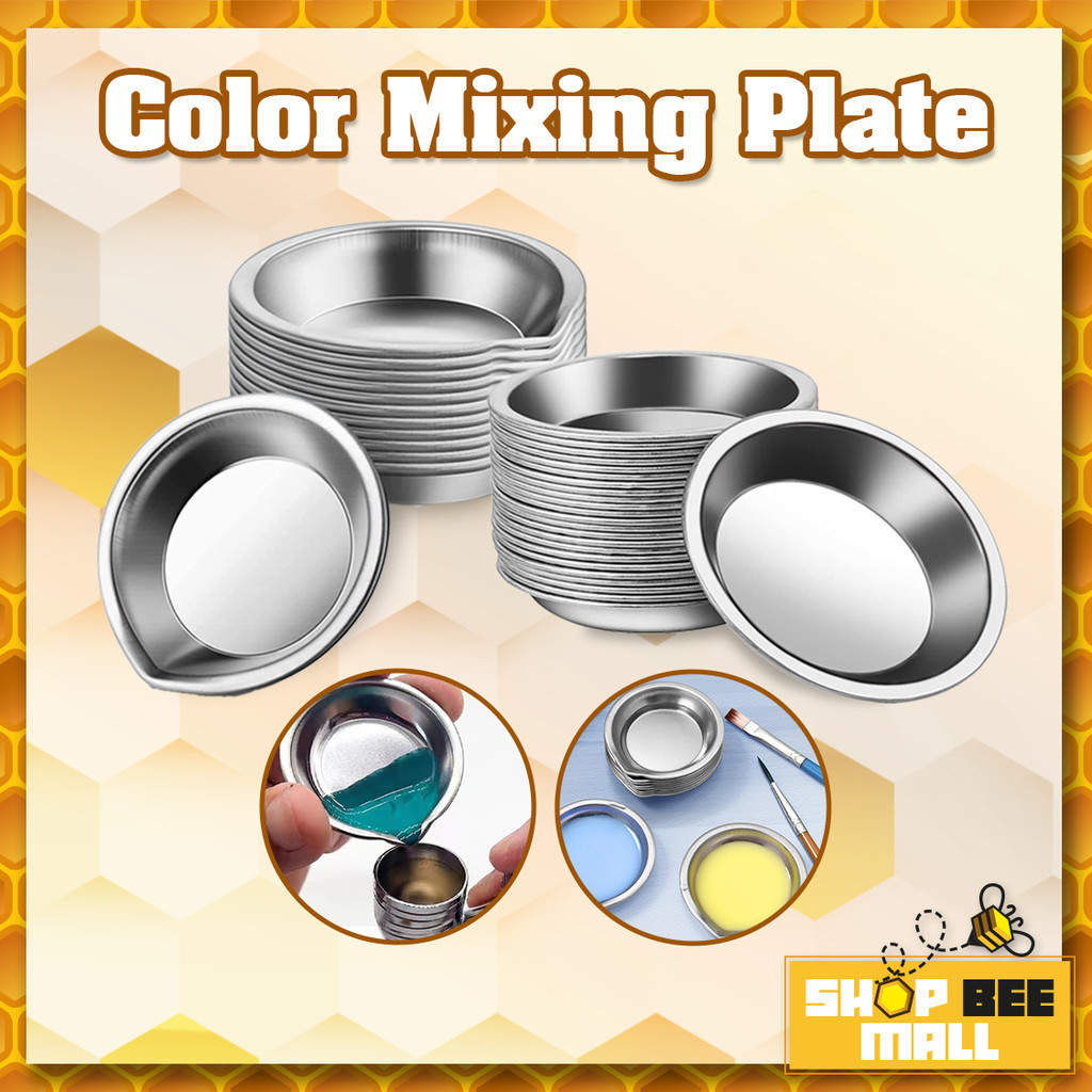 5cm Tool Mixing Color Plate with Spout Stainless Steel Color Mixing ...